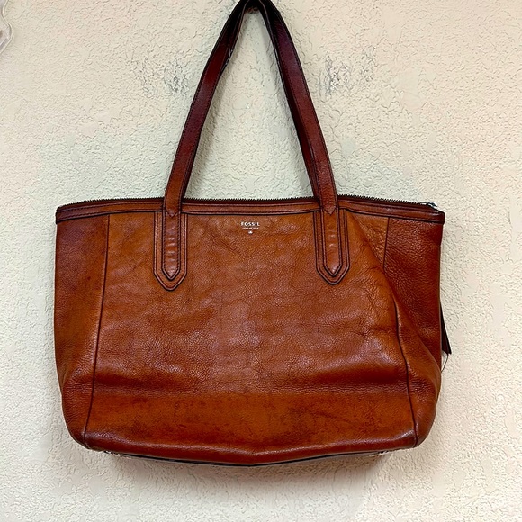 Fossil | Bags | Fossil Brown Leather Shoulder Bag | Poshmark